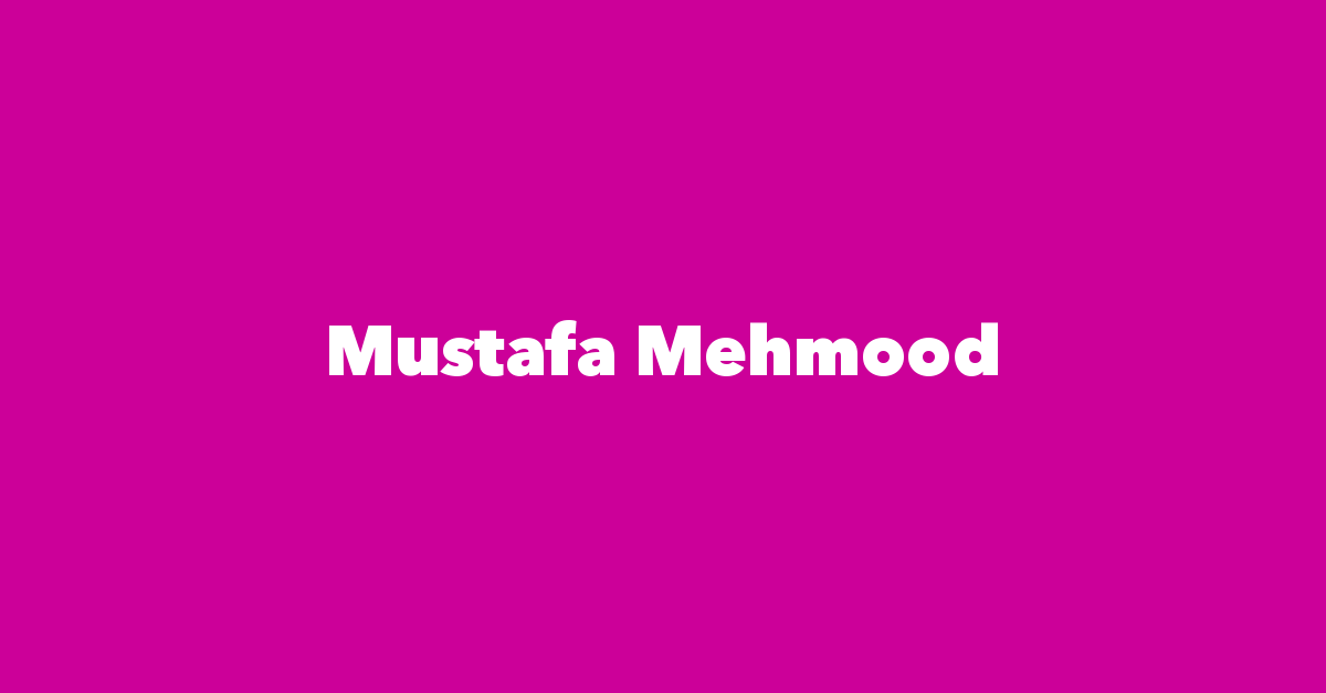 Mustafa Mehmood - Spouse, Children, Birthday & More