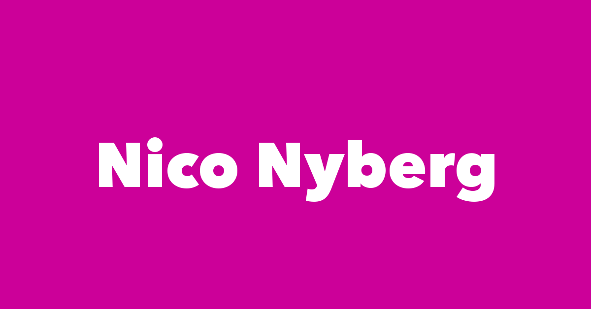 Nico Nyberg - Spouse, Children, Birthday & More