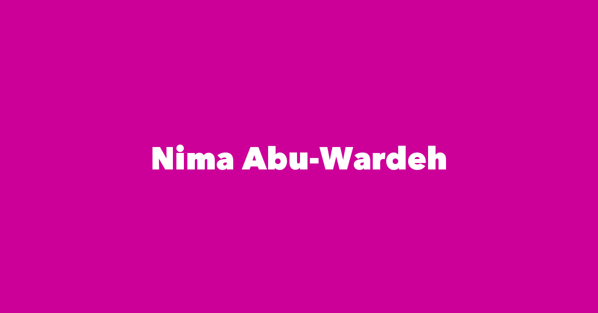 Nima Abu-Wardeh - Spouse, Children, Birthday & More