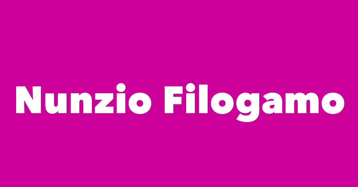 Nunzio Filogamo - Spouse, Children, Birthday & More