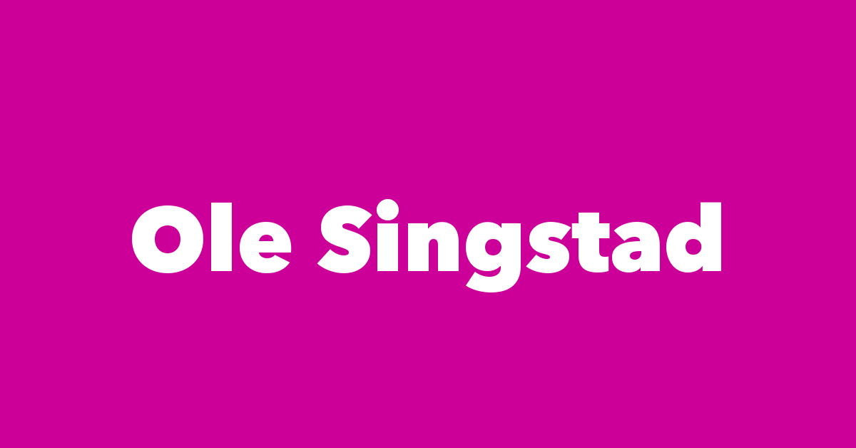 Ole Singstad - Spouse, Children, Birthday & More