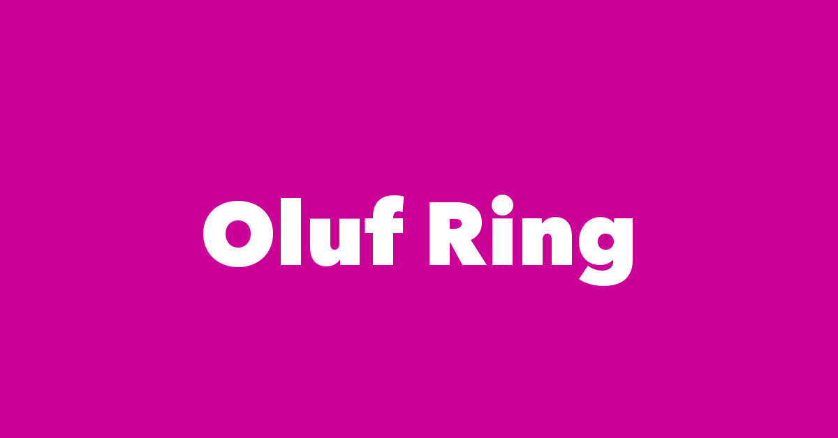 Oluf Ring - Spouse, Children, Birthday & More
