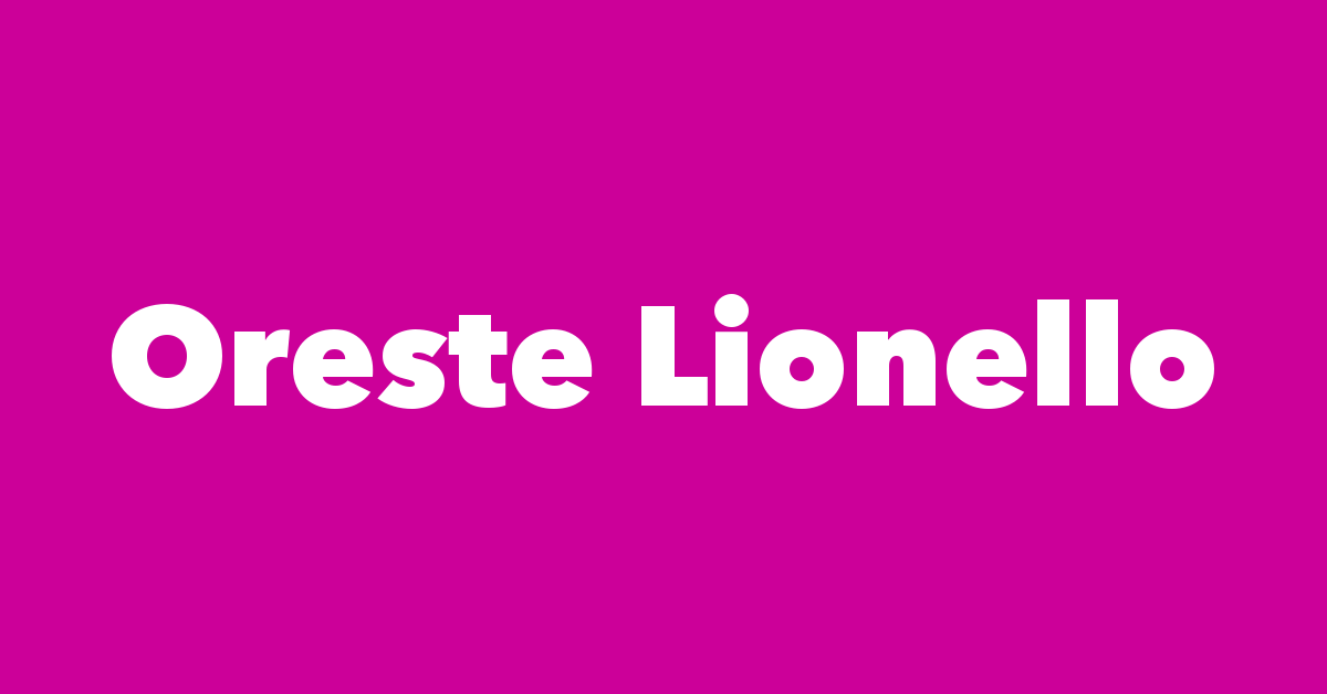 Oreste Lionello - Spouse, Children, Birthday & More