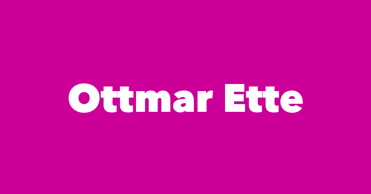 Ottmar Ette - Spouse, Children, Birthday & More