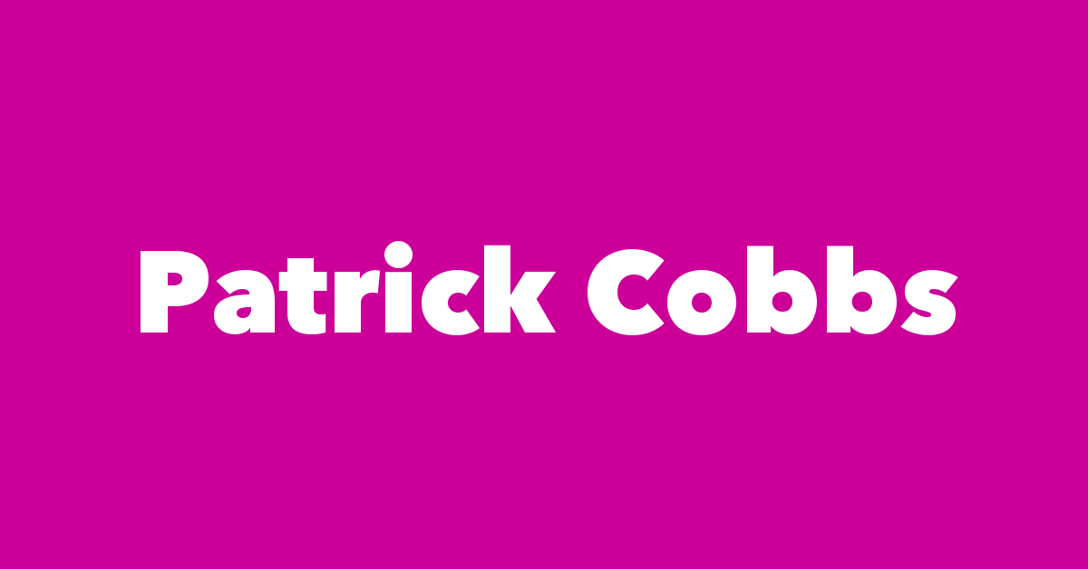 Patrick Cobbs - Spouse, Children, Birthday & More