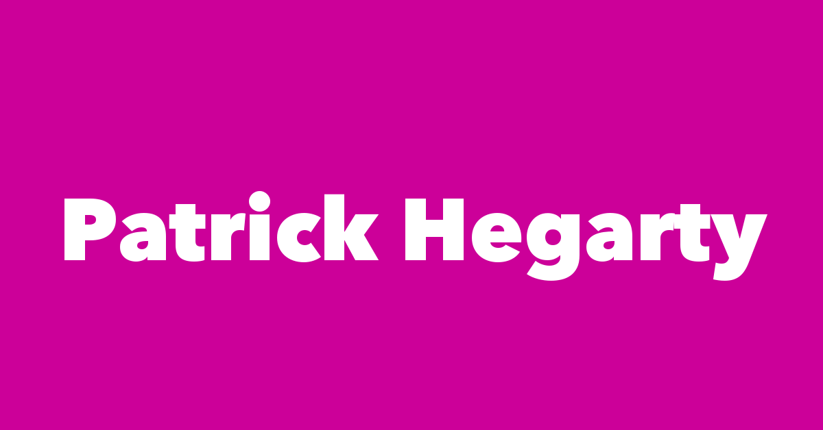 Patrick Hegarty - Spouse, Children, Birthday & More