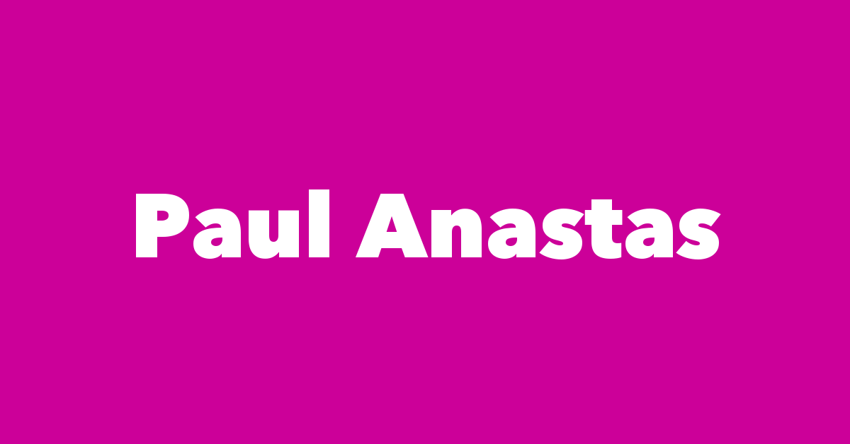 Paul Anastas - Spouse, Children, Birthday & More