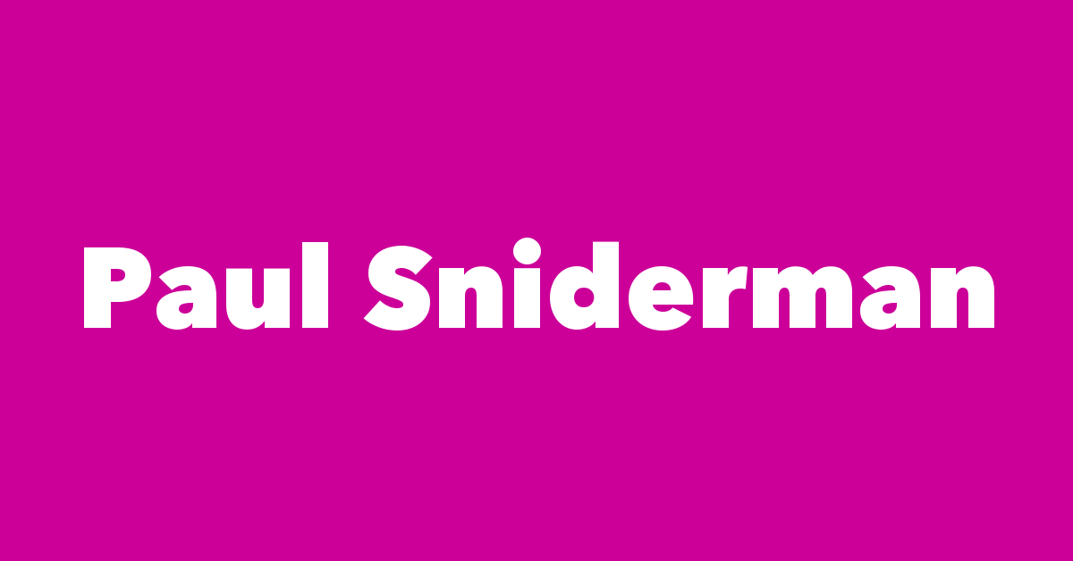 Paul Sniderman - Spouse, Children, Birthday & More