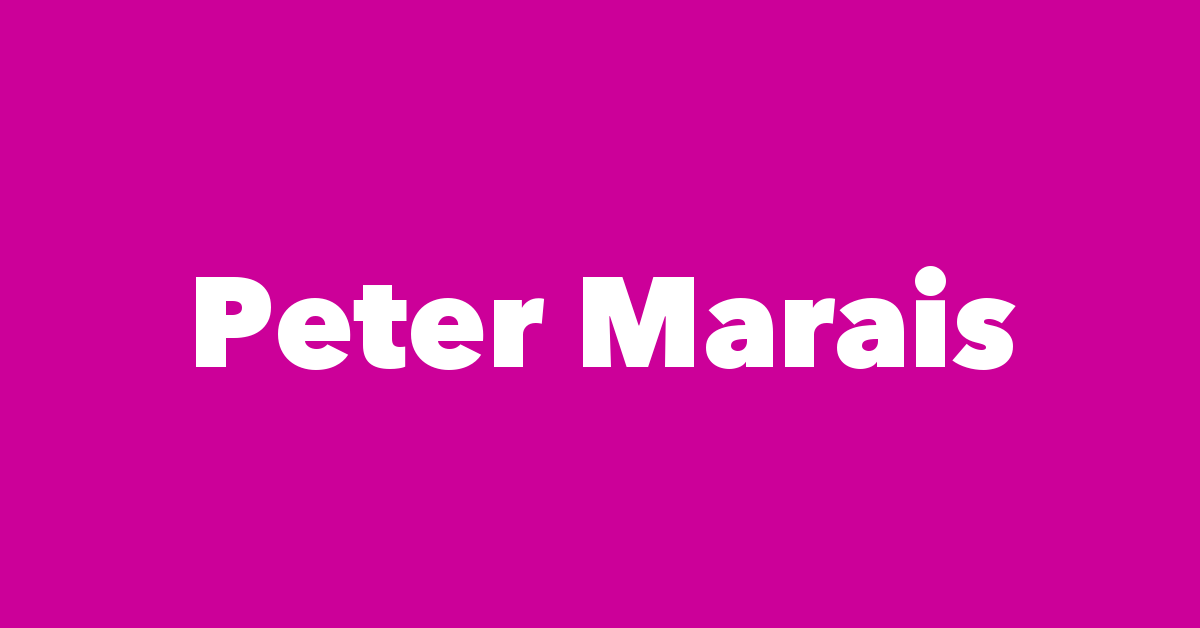 Peter Marais - Spouse, Children, Birthday & More