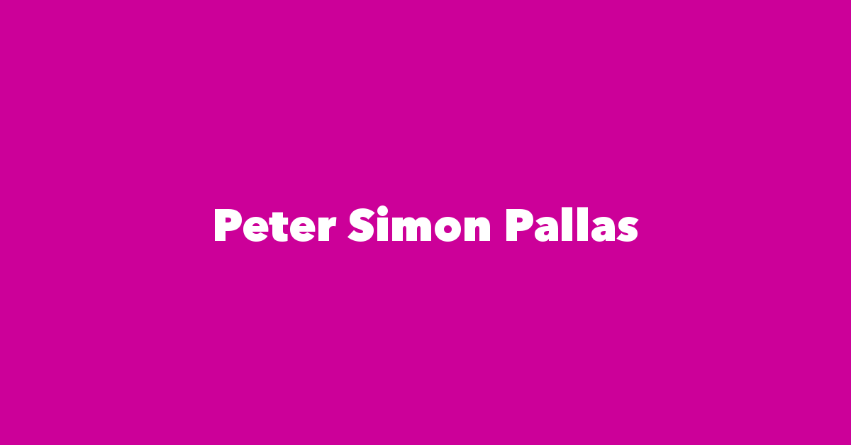 Peter Simon Pallas - Spouse, Children, Birthday & More