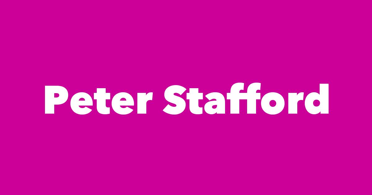 Peter Stafford - Spouse, Children, Birthday & More