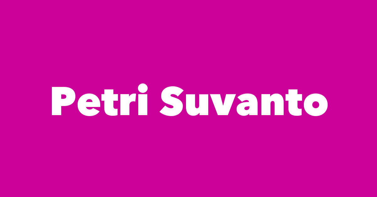 Petri Suvanto - Spouse, Children, Birthday & More