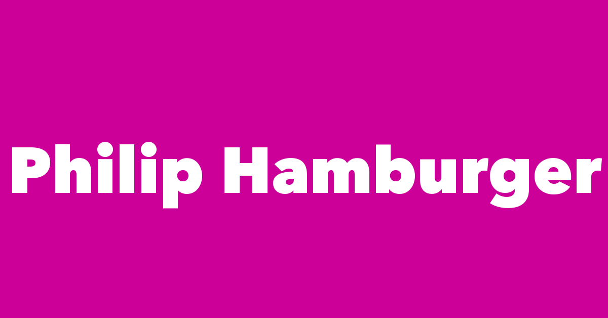 Philip Hamburger - Spouse, Children, Birthday & More