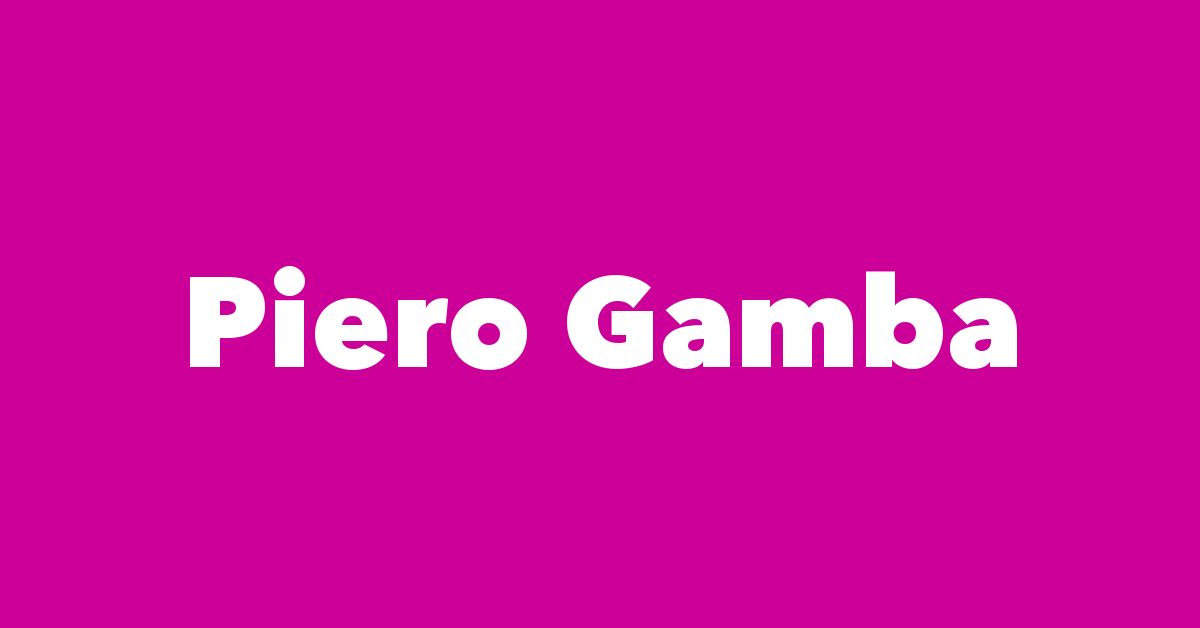 Piero Gamba - Spouse, Children, Birthday & More
