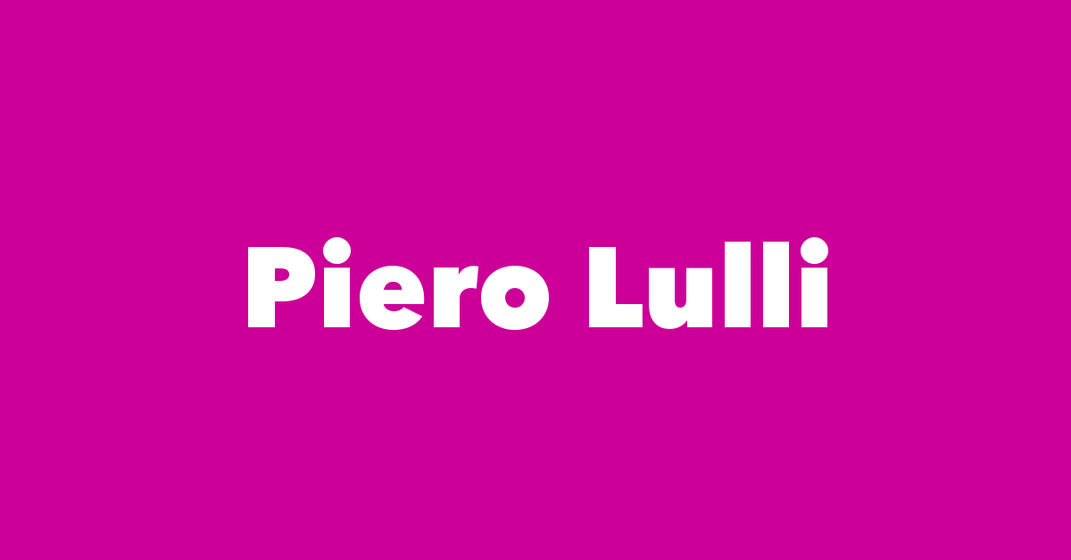 Piero Lulli - Spouse, Children, Birthday & More