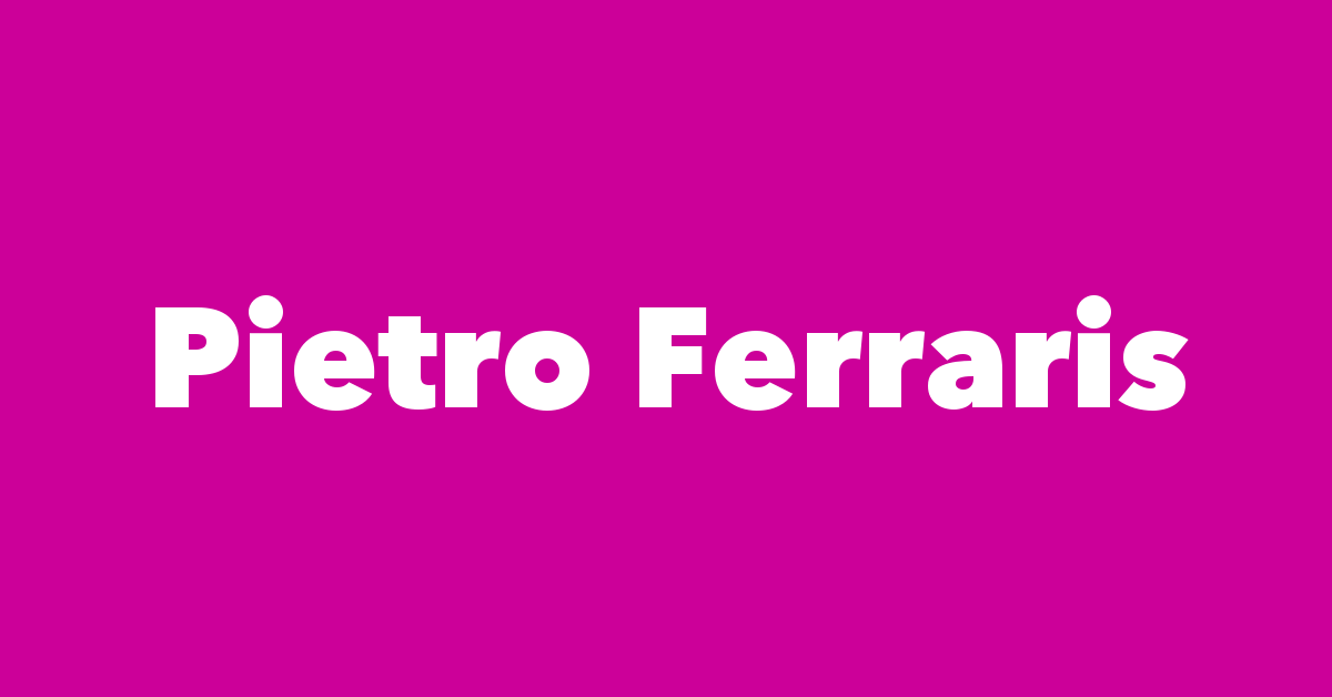 Pietro Ferraris - Spouse, Children, Birthday & More