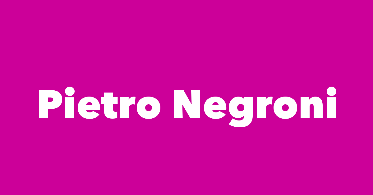 Pietro Negroni - Spouse, Children, Birthday & More