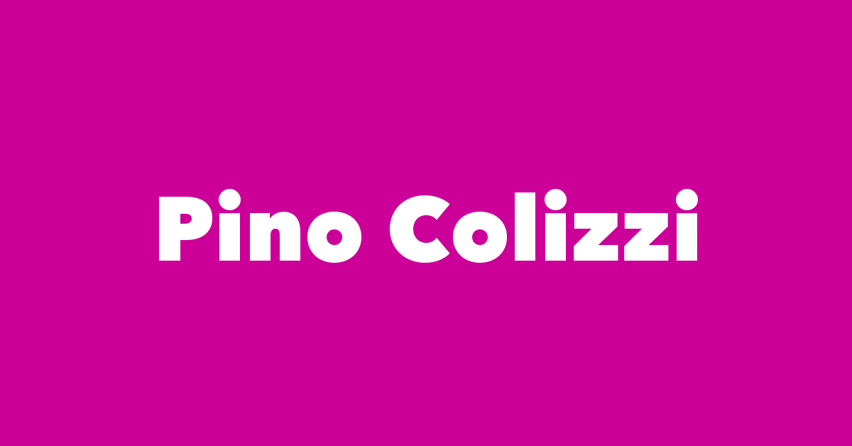Pino Colizzi - Spouse, Children, Birthday & More