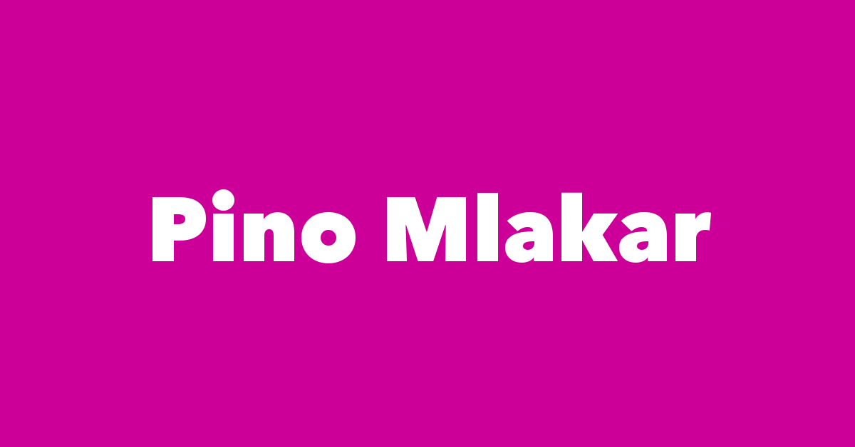 Pino Mlakar - Spouse, Children, Birthday & More