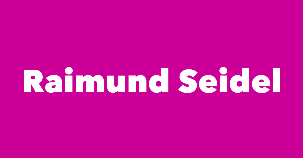 Raimund Seidel - Spouse, Children, Birthday & More