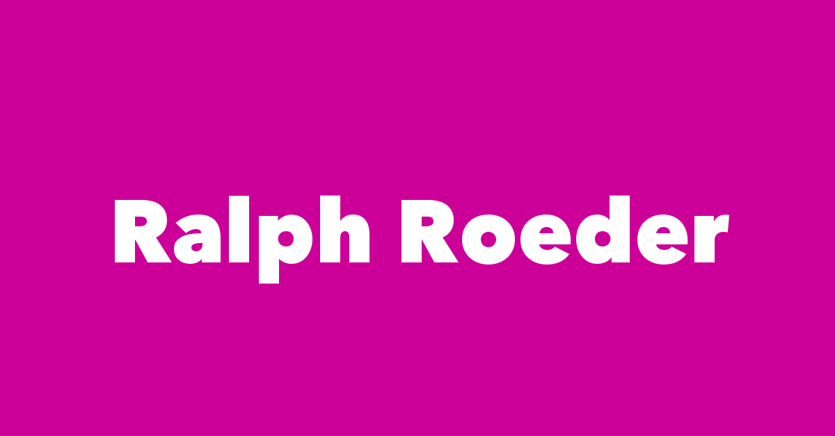 Ralph Roeder - Spouse, Children, Birthday & More