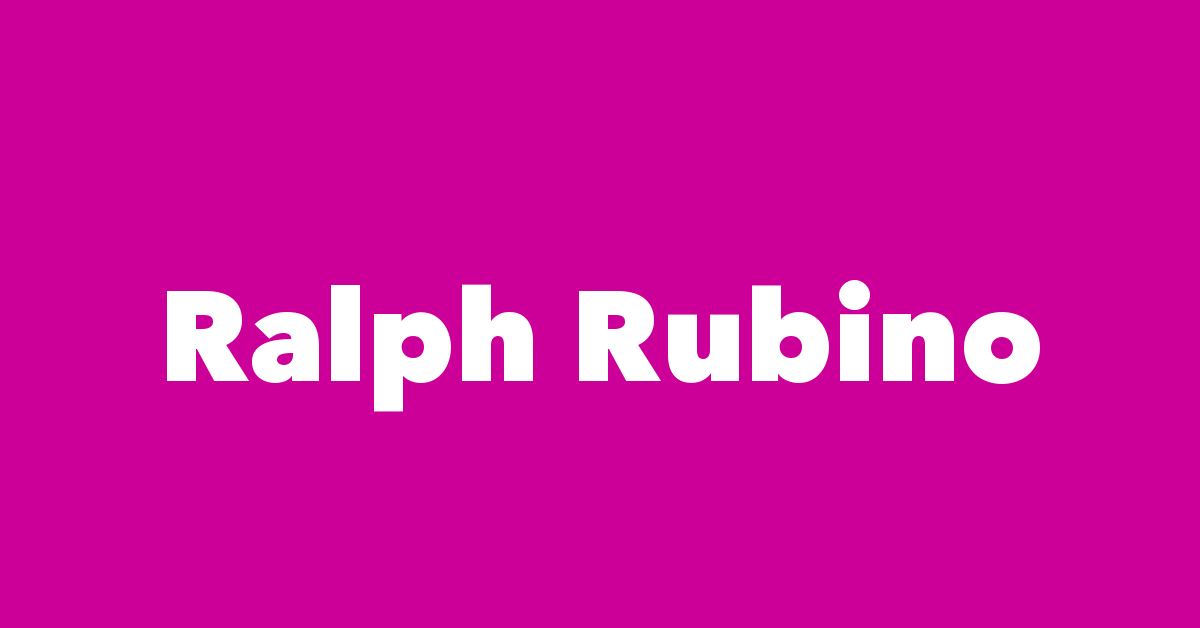 Ralph Rubino - Spouse, Children, Birthday & More