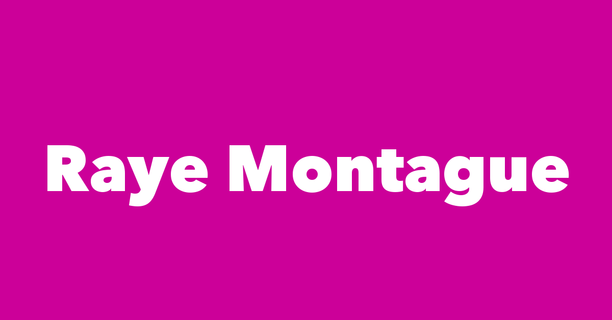 Raye Montague - Spouse, Children, Birthday & More