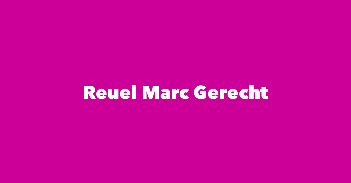Reuel Marc Gerecht - Spouse, Children, Birthday & More