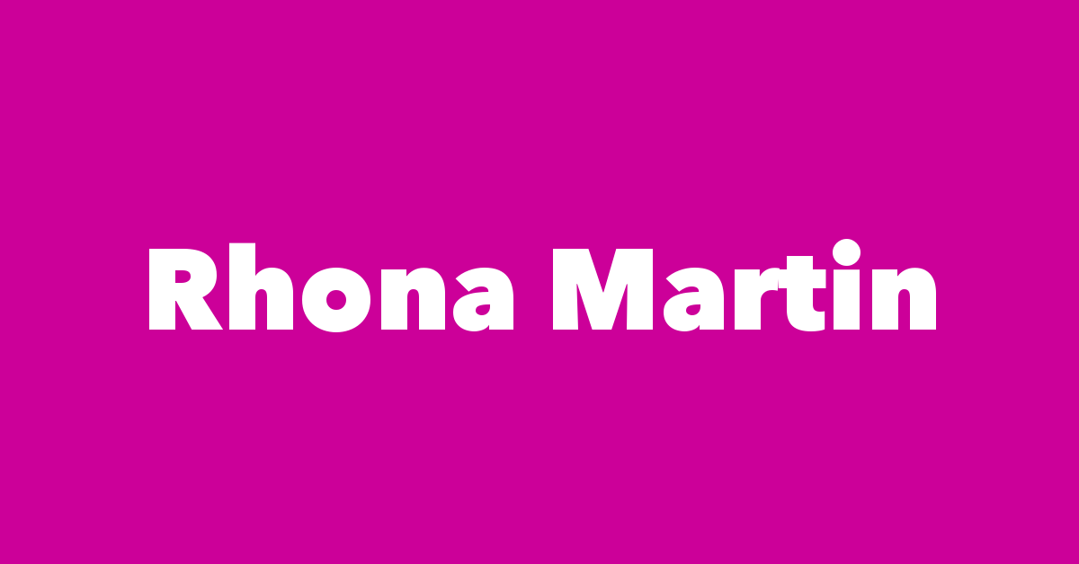 Rhona Martin - Spouse, Children, Birthday & More