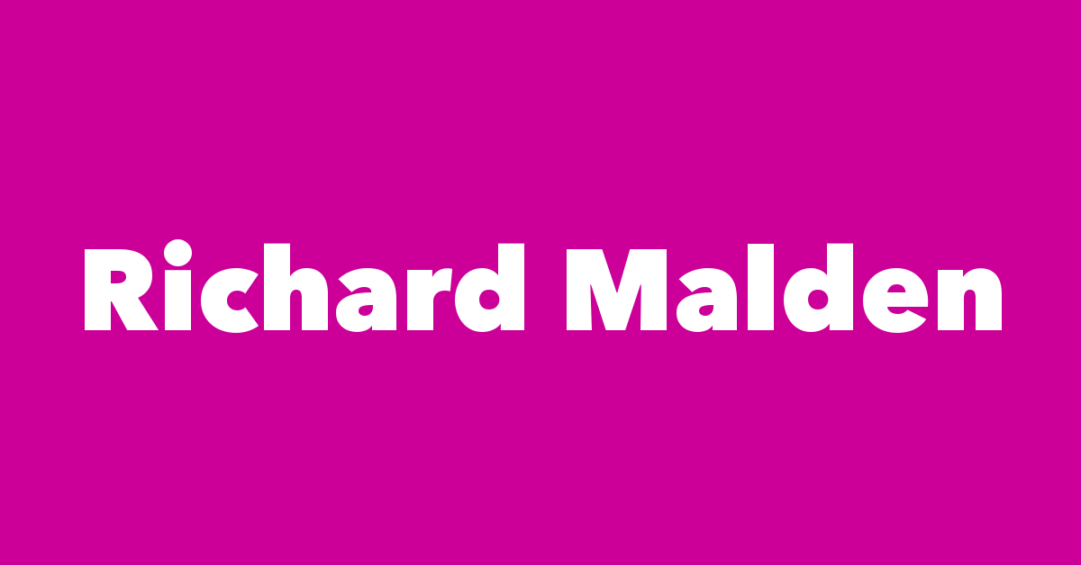 Richard Malden - Spouse, Children, Birthday & More