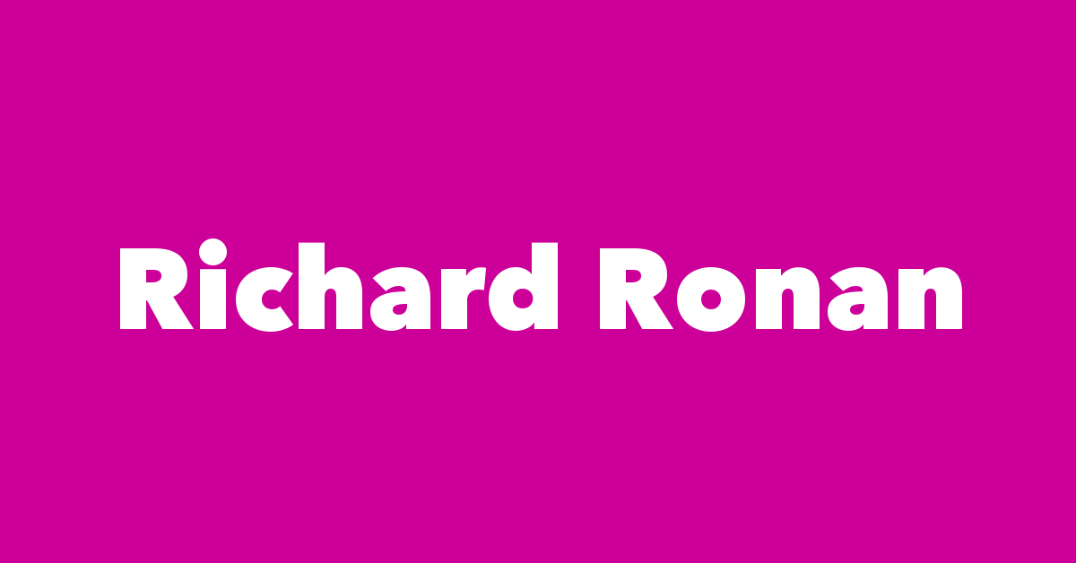 Richard Ronan - Spouse, Children, Birthday & More