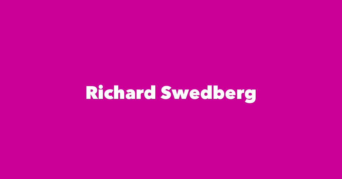 Richard Swedberg - Spouse, Children, Birthday & More