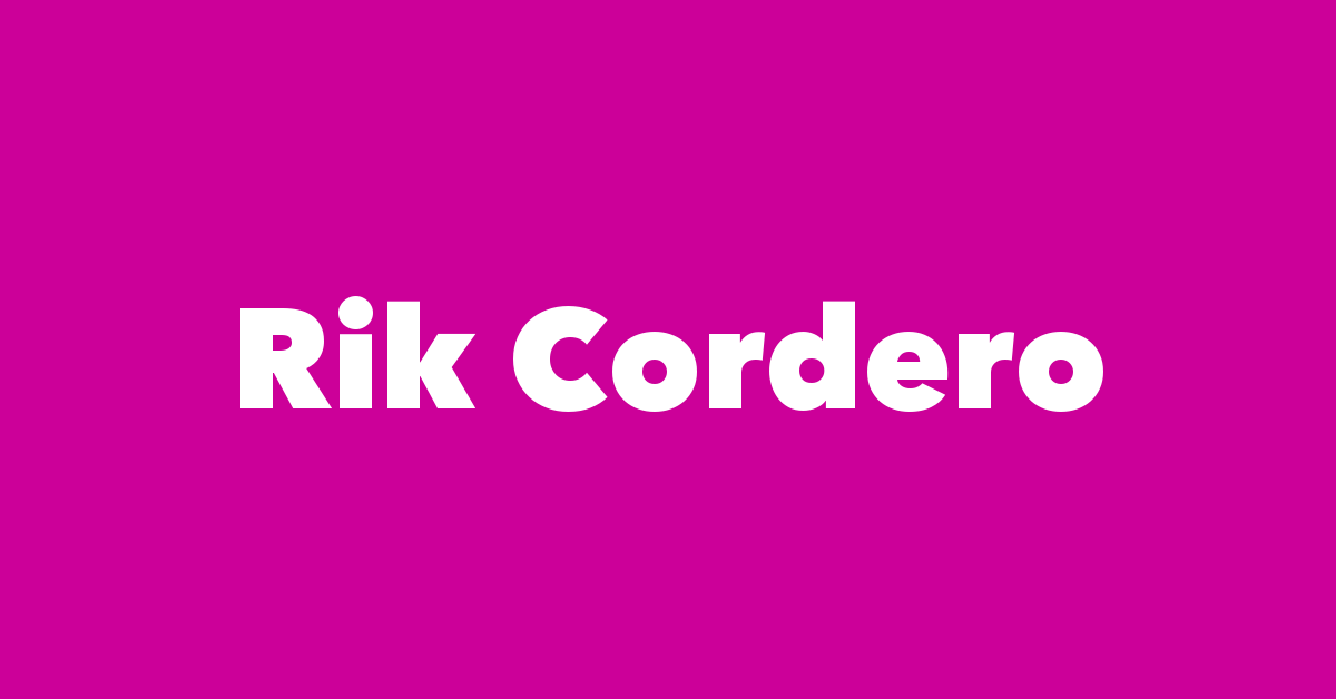 Rik Cordero - Spouse, Children, Birthday & More