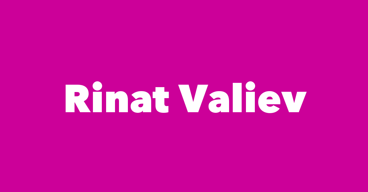 Rinat Valiev - Spouse, Children, Birthday & More