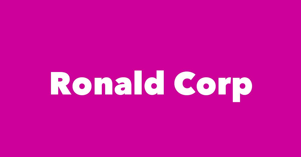 Ronald Corp - Spouse, Children, Birthday & More