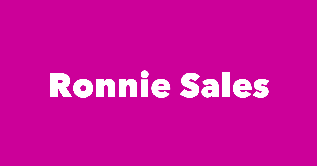Ronnie Sales - Spouse, Children, Birthday & More