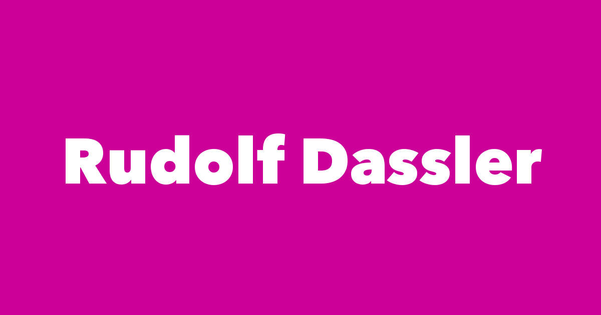 Rudolf Dassler - Spouse, Children, Birthday & More