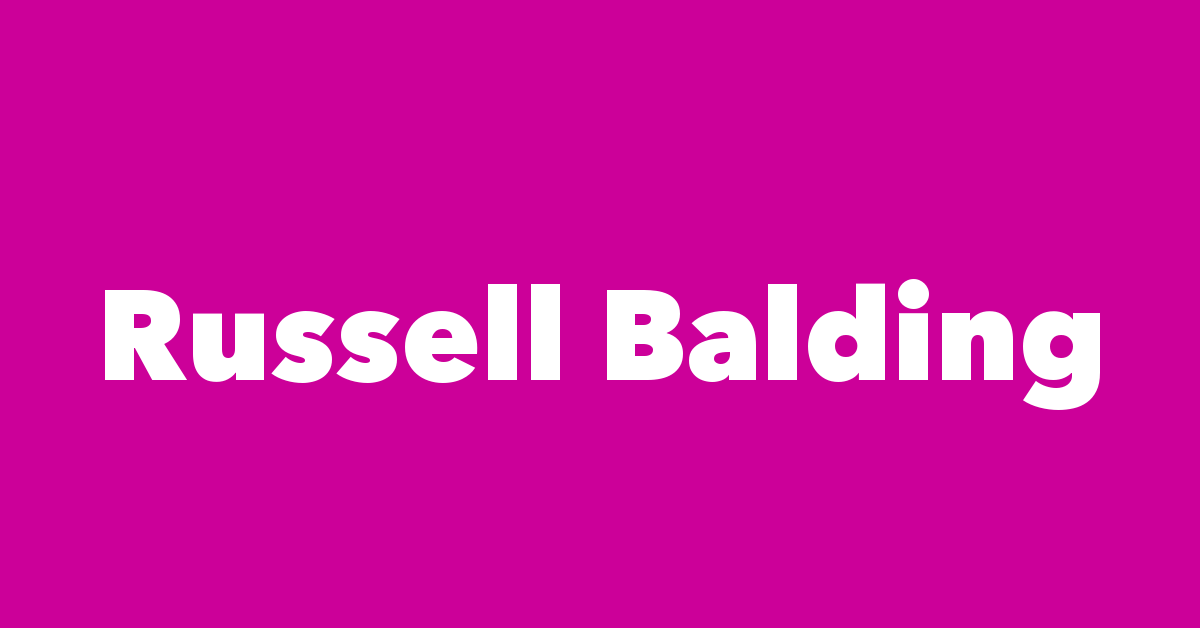 Russell Balding - Spouse, Children, Birthday & More