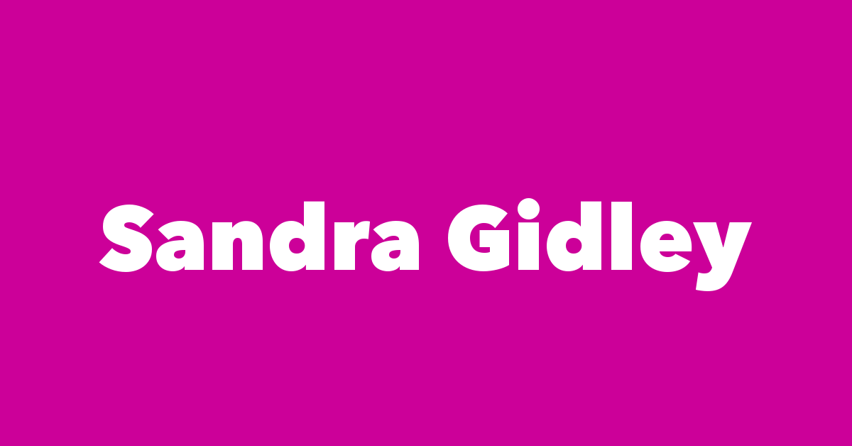 Sandra Gidley - Spouse, Children, Birthday & More
