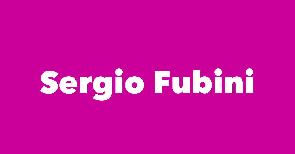 Sergio Fubini - Spouse, Children, Birthday & More