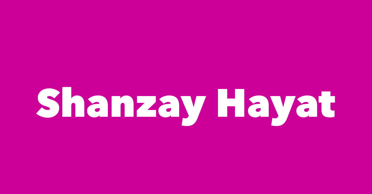 Shanzay Hayat - Spouse, Children, Birthday & More
