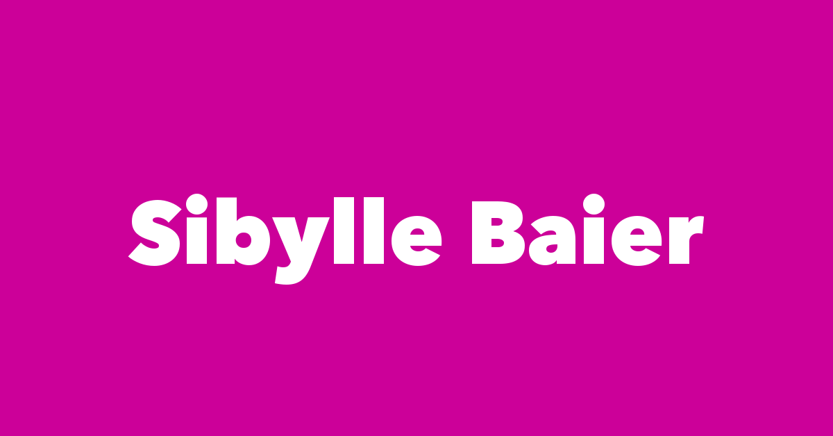 Sibylle Baier - Spouse, Children, Birthday & More