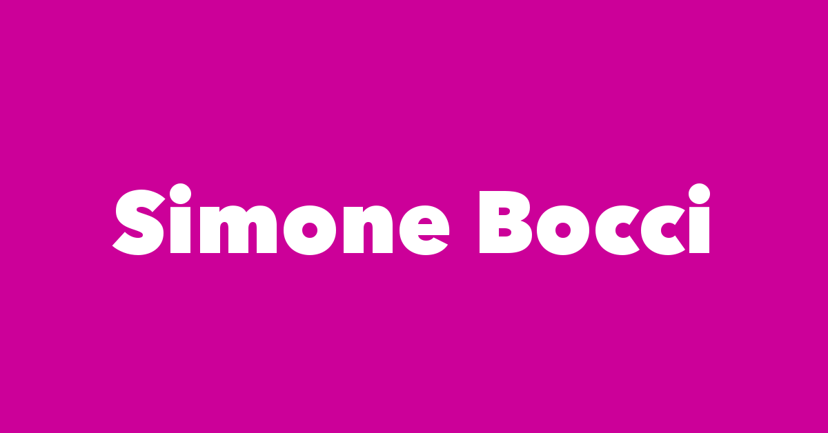 Simone Bocci - Spouse, Children, Birthday & More
