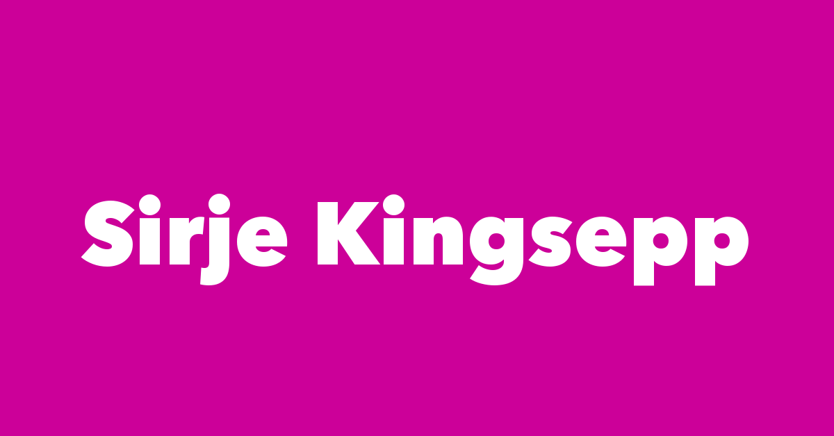 Sirje Kingsepp - Spouse, Children, Birthday & More