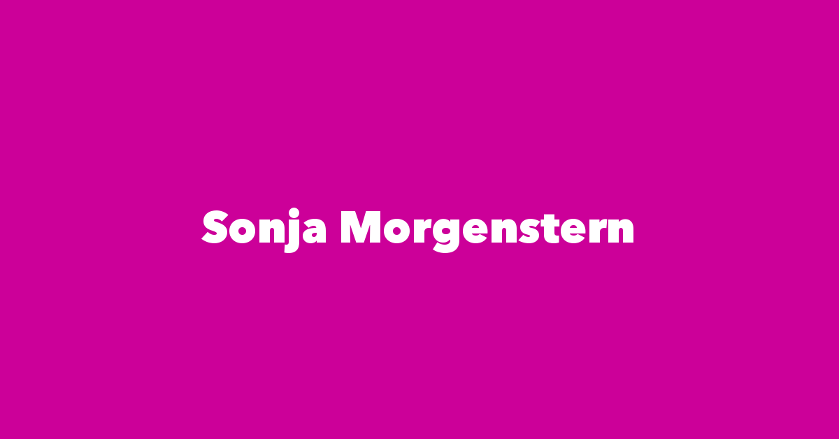 Sonja Morgenstern - Spouse, Children, Birthday & More