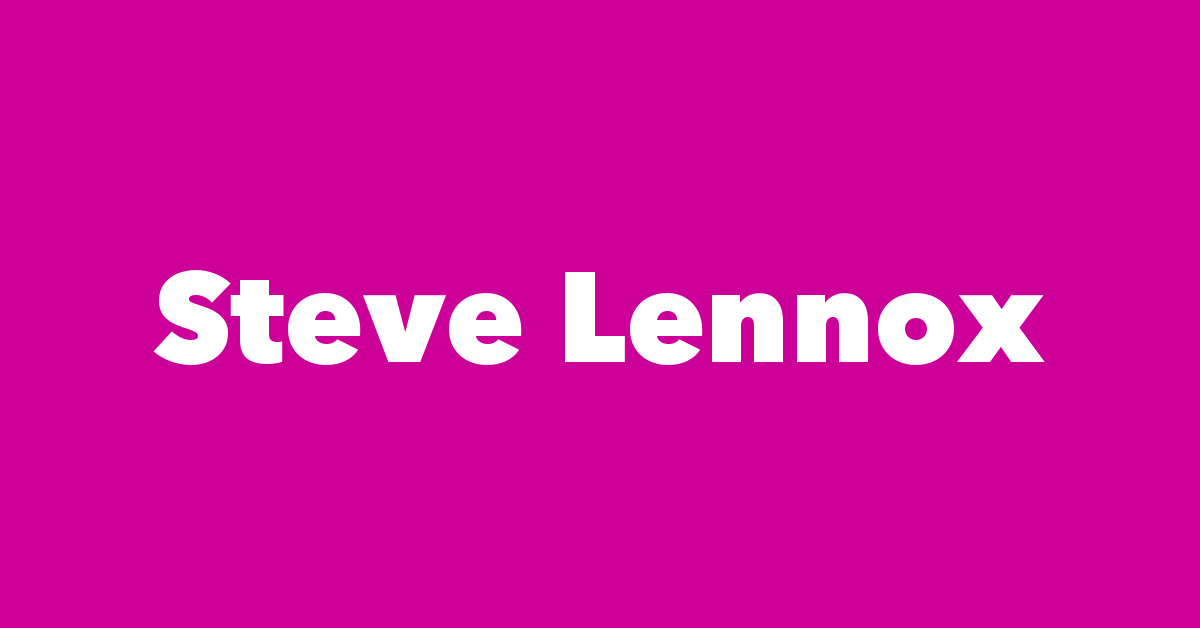 Steve Lennox - Spouse, Children, Birthday & More