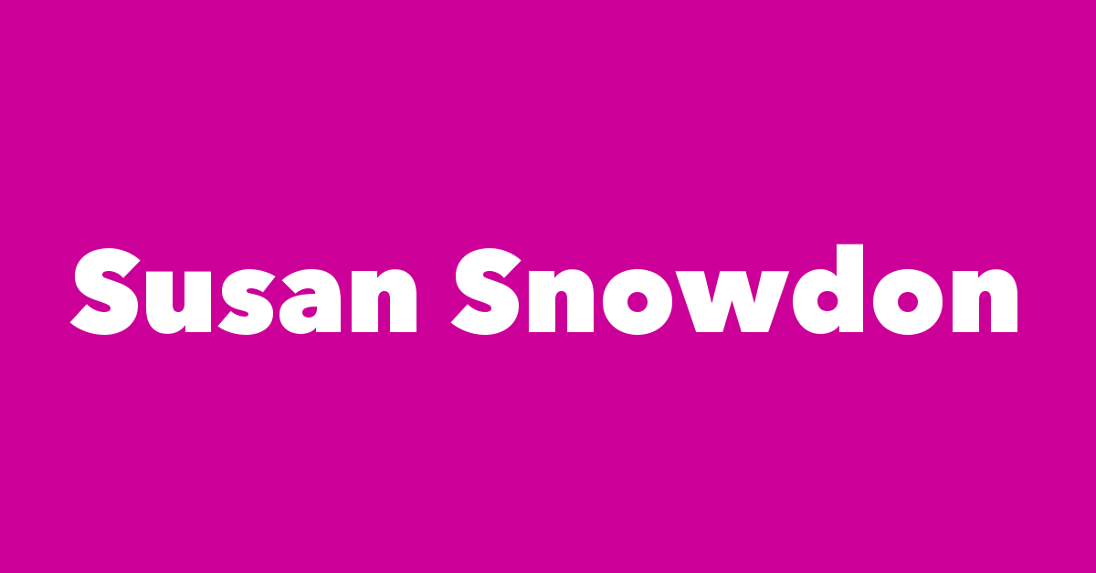 Susan Snowdon - Spouse, Children, Birthday & More