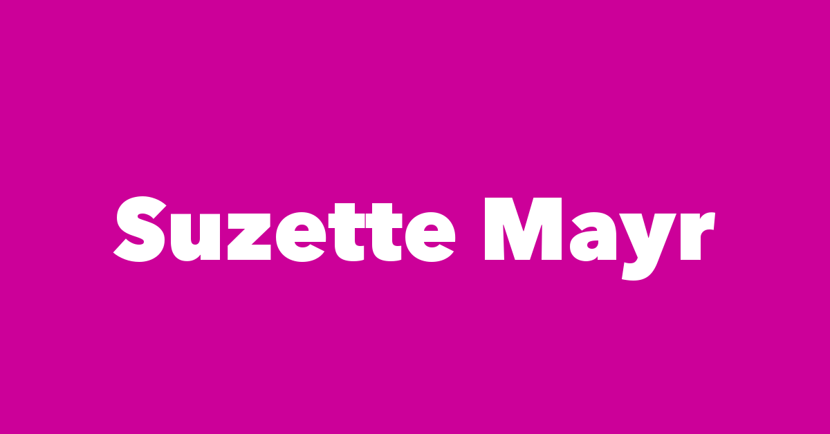Suzette Mayr - Spouse, Children, Birthday & More