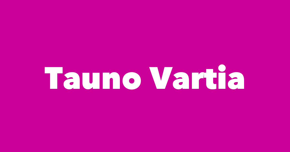 Tauno Vartia - Spouse, Children, Birthday & More