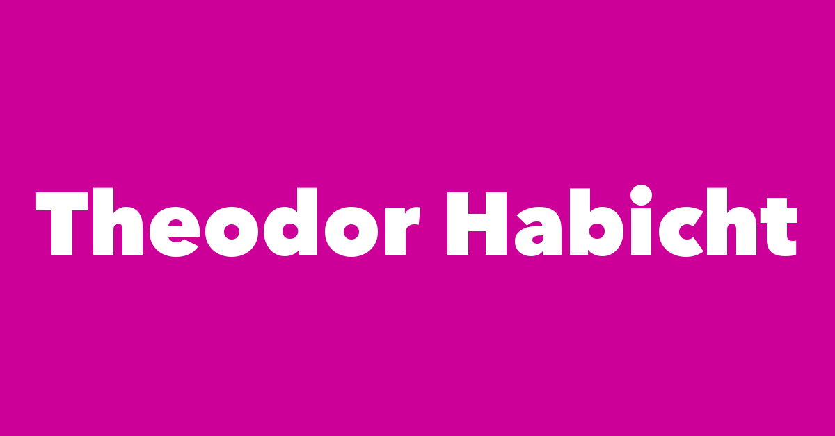 Theodor Habicht - Spouse, Children, Birthday & More